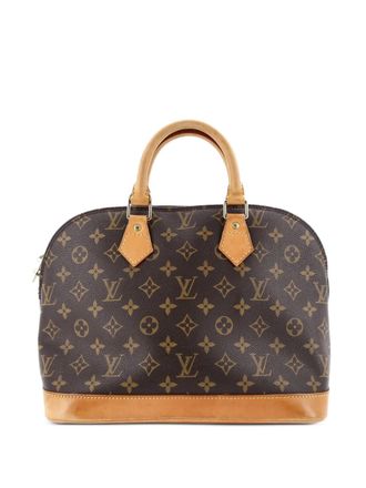 Louis Vuitton Alma Handbag Monogram Canvas PM satchel - Marron
