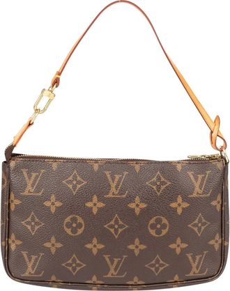 Louis Vuitton Crossbody Bags - Louis Vuitton Canvas Monogram Pochette Accessoire - Gr. unisize - in Braun - für Damen