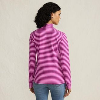 Lands End Baumwoll-Stehkragenshirt, Damen, Größe:32-34 regular, Pink, Baumwolle, by Lands End
