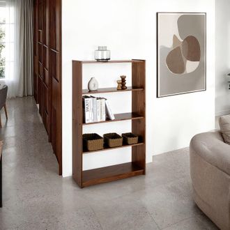 IDIMEX Standregal mit 5 Böden, Kastanie Farben - schmales Bücherregal aus Kiefer Massivholz für Kinderzimmer oder Büro