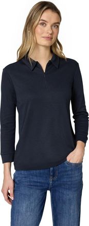 Street One Poloshirt mit Zipper Shadowed Navy 44