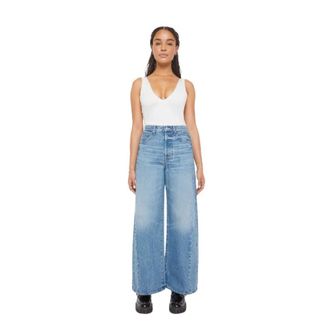 Mother Femme, Jeans, Bleu, Taille: W28 Lil Pipe-Dream Button Sneak