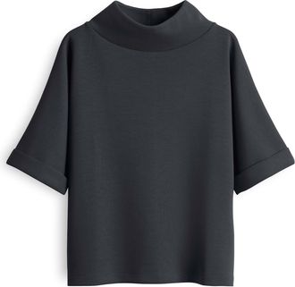 someday Damen Sweatshirt | UVERY Loose Sweatshirt aus weichem Cotton Modal Mix Steel Blue, S