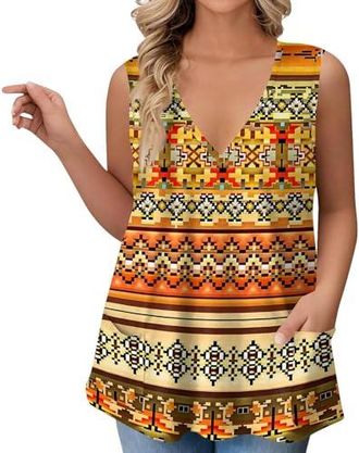 Generic Debardeur Femme Chic et &eacute;l&eacute;gant Chemisier sans Manche R&eacute;tro D&eacute;bardeur Blanc Grande Taille Crop Top ete Haut Chic et Elegant Caraco Vetement Femme Tee 