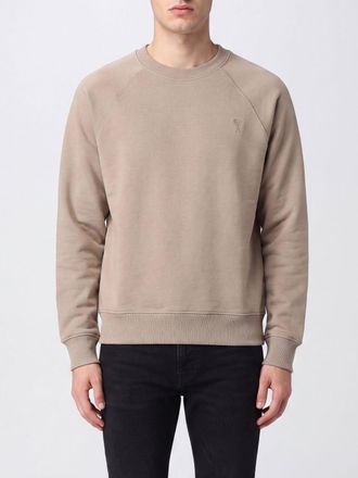 Ami Sweatshirt &agrave; col rond en coton avec &eacute;paules tombantes