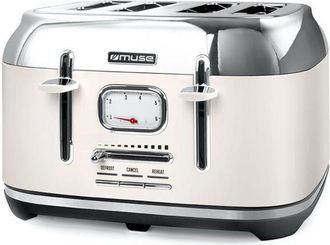 Muse Toaster mit 4 schlitzen, 1800 w, creme/edelstahl - Muse - MS131SC