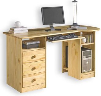 IDIMEX Bureau en pin bob, vernis naturel