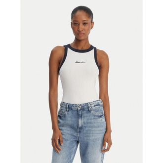 Guess Top W6GPZ8 KF641 Wei&szlig; Slim Fit