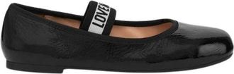 Love Moschino Femme, Chaussures, Noir, Taille: 40 EU Ballerines en cuir verni