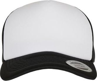 Flexfit Casquette de Baseball Unisexe Classique avec visi&egrave;re incurv&eacute;e en Mousse, Noir/Blanc/Noir, Taille Unique
