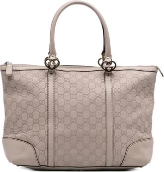 Gucci Shopper - Guccissima Lovely Heart Tote - Gr. unisize - in Braun - für Damen