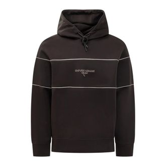 Emporio Armani Homme, Sweatshirts et sweats &agrave; capuche, Noir, Taille: M SweaT-shirt &agrave; capuche en jersey double avec logo &agrave; effet 3D