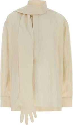 Jean Paul Gaultier Femme, Blouses et Chemises, Blanc, Taille: 38 FR Shirt With Gloves Detail