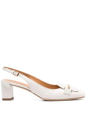 Tod's Tods Hohe Schuhe - Slingback Pumps With Buckle-Fastening Strap - Gr. 37,5 (EU) - in Beige - f&uuml;r Damen