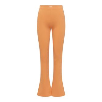 Off-white Elegante ausgestellte Hose - - Trousers - Damen - Orange - S
