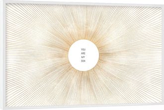 artboxONE Poster mit weißem Rahmen 30x20 cm Natur You Are My (golden) Sun - Bild Sonne grafische Sonne licht