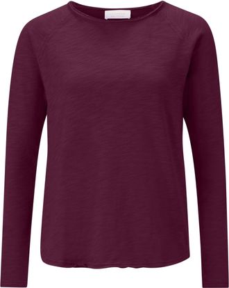 Rich & Royal Organic Heavy Jersey Slubstrickshirt Ruby Glow O HJ LS, Gr&ouml;&szlig;e:XL