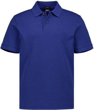 HUGO BOSS Herren Polo-Shirt blau Baumwoll-Piqu&eacute;