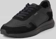 HUGO BOSS Sneaker aus Textil mit Veloursleder-Besatz