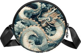 Generic Sac &agrave; bandouli&egrave;re Circle pour femme, petit sac &agrave; bandouli&egrave;re vert avec fermeture &eacute;clair, bretelles r&eacute;glables, sac &agrave; main rond d&eacute;contract&eacute; pour femmes 