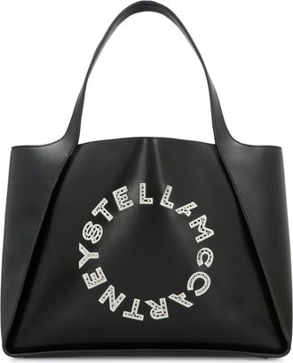 Stella McCartney Femme, Sacs, Noir, Taille: ONE Size Logo Tote Bag