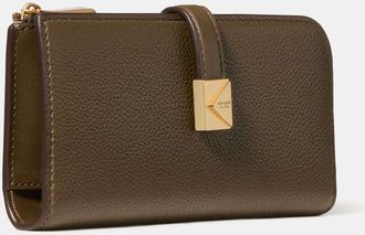Kate Spade New York Kate Spade Deco Portemonnaie Mit Rei&szlig;verschluss, Schmal f&uuml;r Frauen in Verbrannter Salbei | LEDER