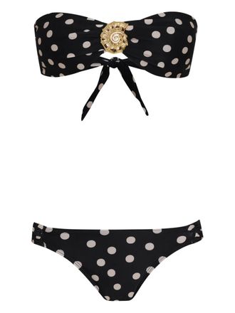 Brigitte Bikini mit Muscheldetail - Schwarz