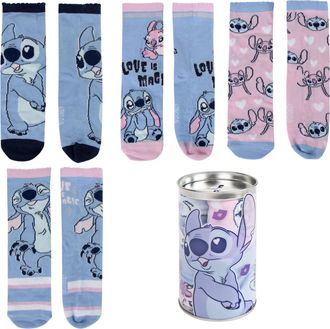 Disney Stitch Lili & Stich Str&uuml;mpfe Socken 4er Pack in sch&ouml;ner Geschenkverpackung Gr.27 - Gr.38 (DE/NL/SE/PL, Numerisch, 27, 30, Regular, Farbmix 2)