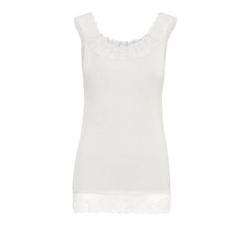 Cream Feminines Spitzen Florence Top - - Tops - Damen - Wei&szlig; - M