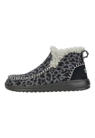 HeyDude Denny Leopard - Chaussures pour Femmes - Bottines avec Semelles Confortables, Black Leopard, 38