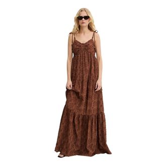 Silvian Heach Tapla Maxikleid - - Dresses - Damen - Braun - S