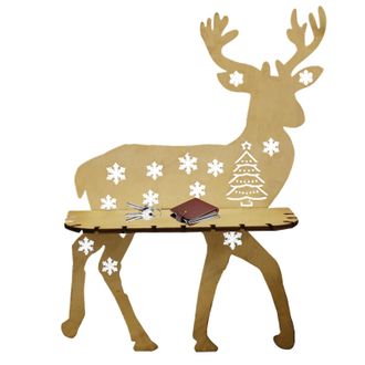 Generic Weihnachtselchmauer Ernte - Schwebendes Regal aus Holz, dekoratives Wanddisplay | saisonaler Akzent-Regal-Organisator, Wandregal f&uuml;r das festliche Zuh