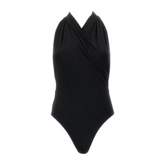 Andamane Body &agrave; col b&eacute;nitier drap&eacute; - Femme - Tops - Noir - Taille: 36 FR