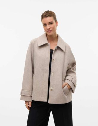 Vero Moda Jacke in meliertem Naturton-Neutral