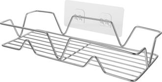 BESPORTBLE Robustes Eckregal aus Edelstahl Wandmontiertes Badezimmer Organizer Regal Platzsparendes K&uuml;chen und Badregal ohne Bohren Rostfrei und Edelstahlbeschic