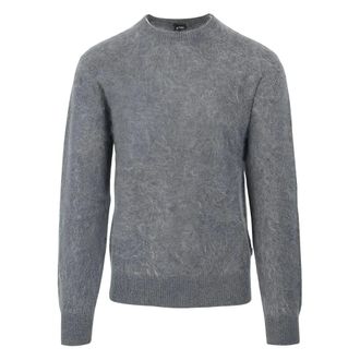 HUGO BOSS Homme, Pulls, Gris, Taille: L Pull col rond C-Escrito