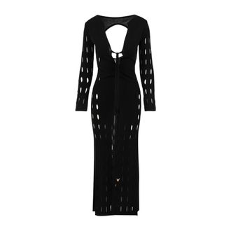 Akep Lang geschnittenes Designkleid - - Dresses - Damen - Schwarzk - XS