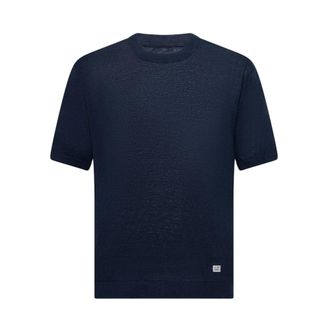 C.P. Company Leinen-Strick-T-Shirt - - Knitwear - Herren - Blau - L