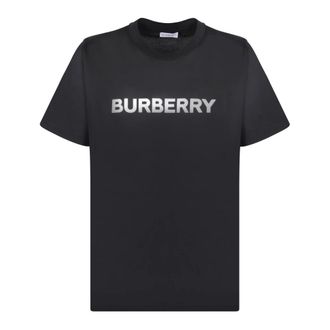 Burberry Schwarzes T-Shirt Casual Stil - - Tops - Damen - Schwarzk - S