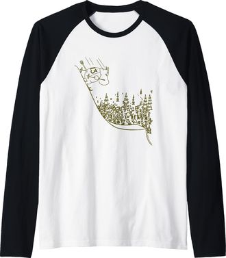 Moomin Olive Moomintroll Skifahren Piste Wintersport Spiele Raglan