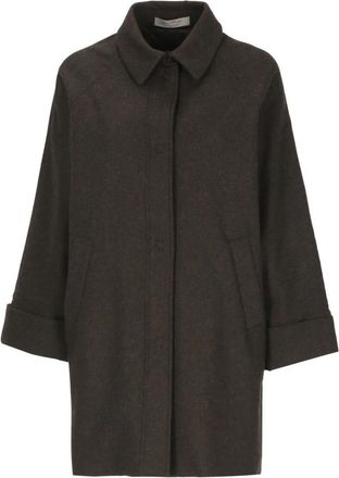 D.exterior Wollmantel mit Einreiher - - Coats - Damen - Braun - XS
