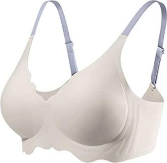 Generic Soutien-gorge pour femme, soutien-gorge printemps-&eacute;t&eacute;, sous-v&ecirc;tements doux, fins, respirants, gouttes deau, soutien sup&eacute;rieur, rassemblements, blanc, 
