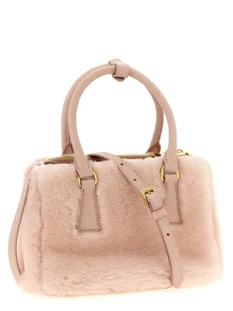 Prada Womens Multicolor Lamb Leather Handbag Bag