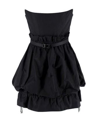 Dior Black Corset Bubble Hem Silk Mini Dress Size XS