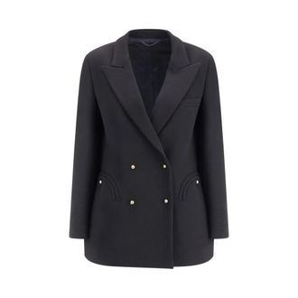 Blaz&eacute; Milano Eleganter Wollblazer - - Jackets - Damen - Schwarzk - XL