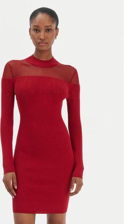 Guess Strickkleid W6RK98 Z2YJ2 Rot Slim Fit