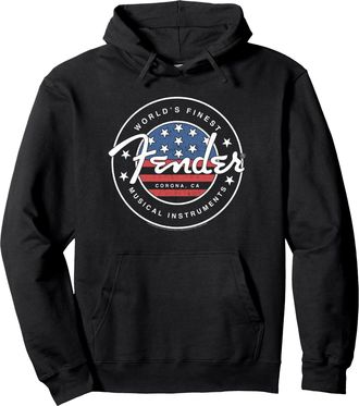 Fender American Flag Circle Stamp Logo Pullover Hoodie