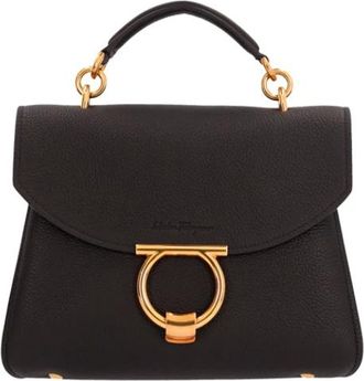 Ferragamo Femme, Sacs, Noir, Taille: ONE Size Sac &agrave; main ornement Gancini
