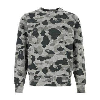 A Bathing Ape Bedrucktes Baumwoll-Sweatshirt - - Sweatshirts & Hoodies - Herren - Grau - 2XL