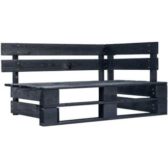vidaXL Banc dangle palette de jardin bois noir vidaXL